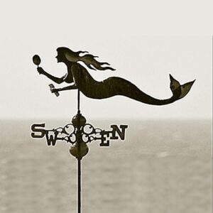 Mermaid Weathervane, Traditional - Ferro Weathervanes