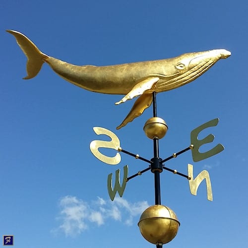 Humpback Whale Weathervane - Ferro Weathervanes