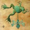 Frog Weathervane, Leaping - IN~STOCK - Ferro Weathervanes