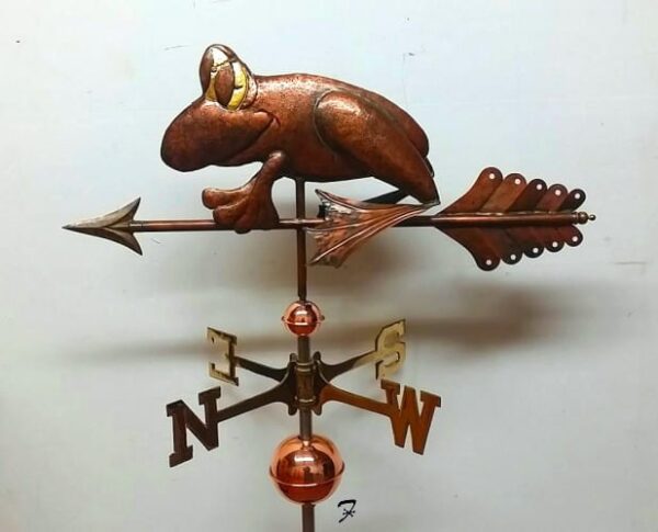 Frog Weathervane; Phillips Signs - completed - Ferro Weathervanes