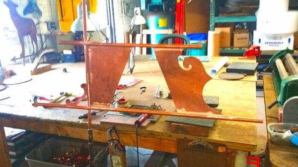 Masonic Bannerete Weathervane; Burris Estate - completed - Ferro ...