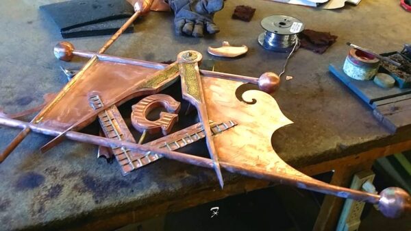 Masonic Bannerete Weathervane; Burris Estate - completed - Ferro ...